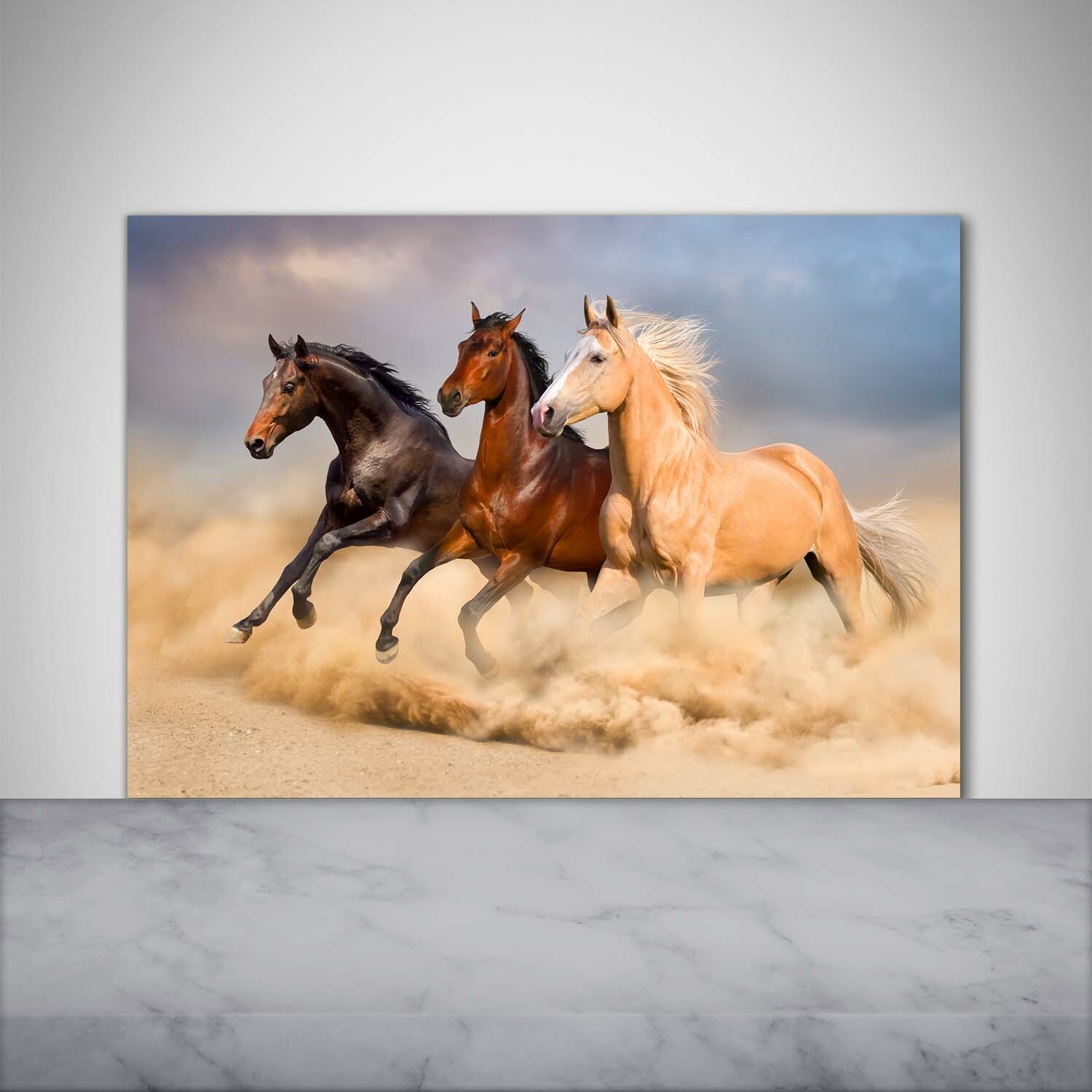 Tulup Kitchen Glass Splashback 100x70 Horses in a gallop | eBay UK