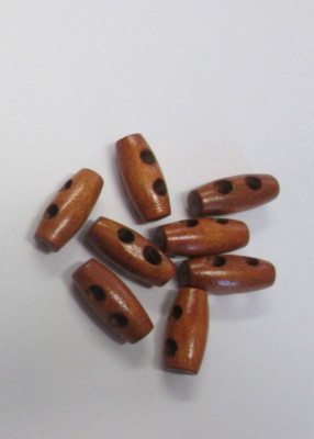 JOBLOT 26 MID BROWN WOODEN TOGGLE BUTTONS TWO HOLE 30mm | eBay UK
