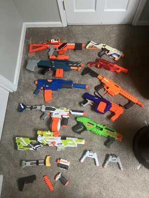 NERF Gun Collection Lot (12 Guns) With Attachments | eBay