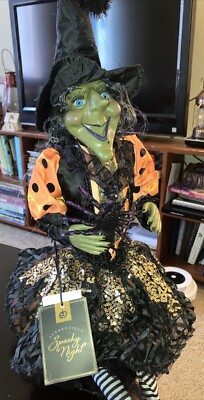Authentique Spooky Night Large Shelf Sitter Witch | eBay