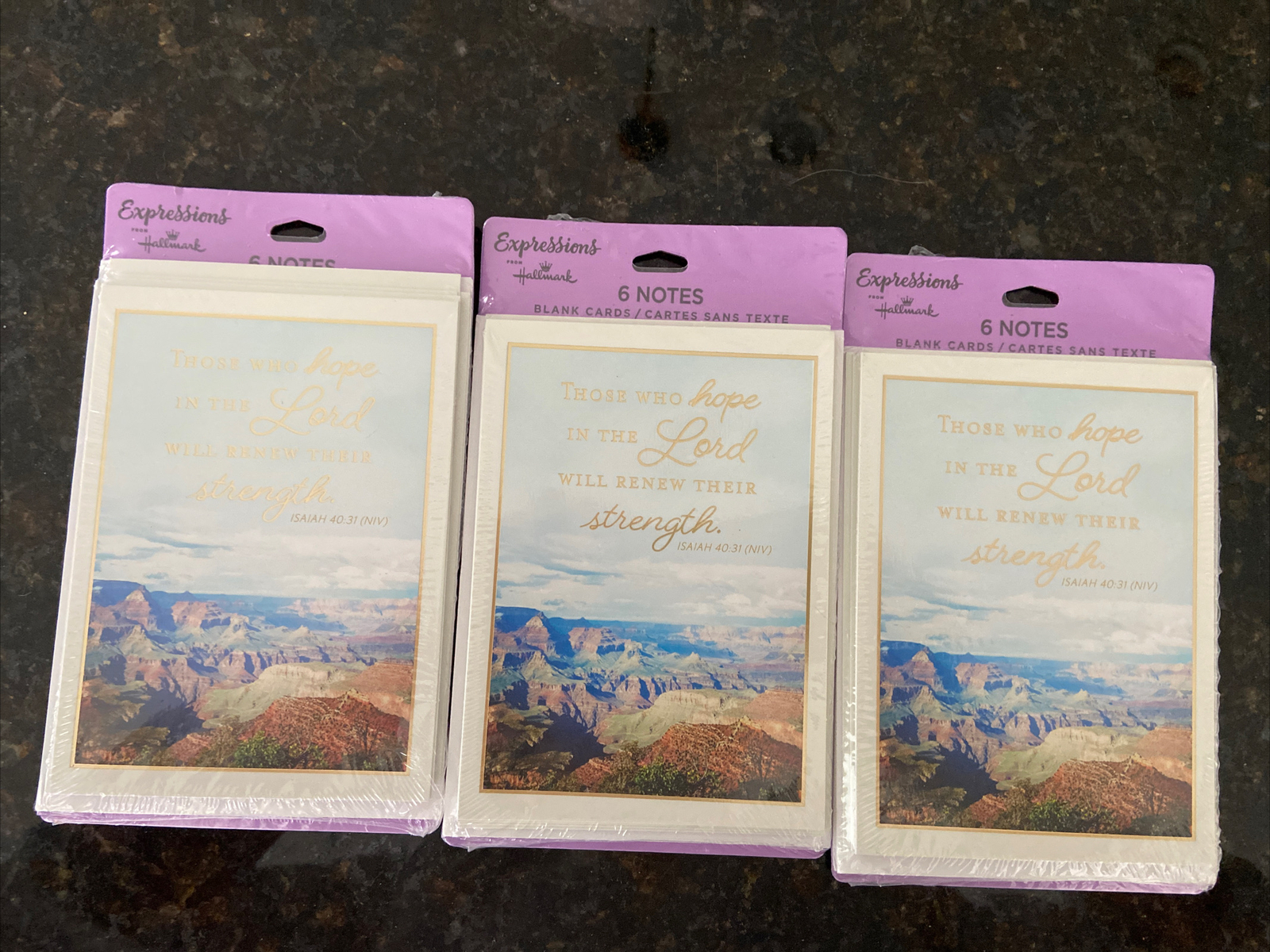 6 Christian Blank Note Cards Greeting With Bible Scripture Verse by ...