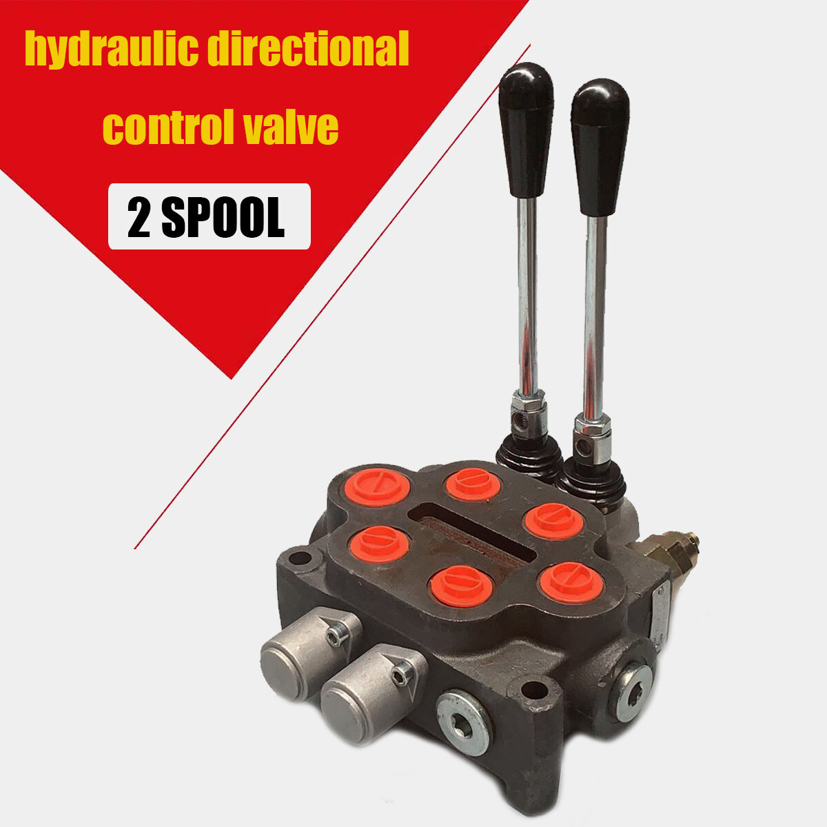 2 Spool Hydraulic Directional Control Valve 25gpm Double Acting ...