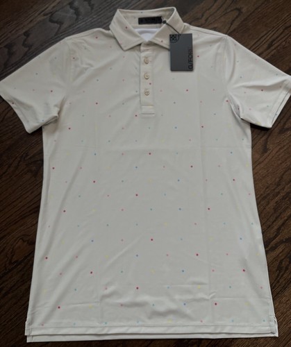 NWT G/Fore Mini Star Pique Polo Stone Cream Mens Size Medium $120 | eBay