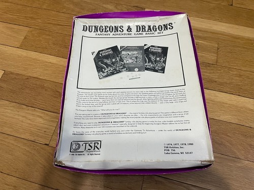 Dungeons & Dragons Fantasy Adventure Game Basic Boxset w/dice TSR ...