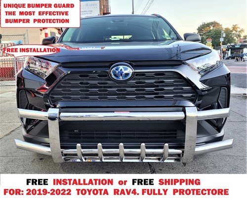 FOR 2019-2023 TOYOTA RAV4. S/S or BLACK,UNIQUE BUMPER GUARD PROTECTOR ...