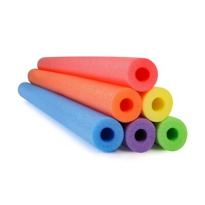 6 Pack Pool Noodles Foam Swim Noodles 52 Inch Jumbo Hollow Swimming ...