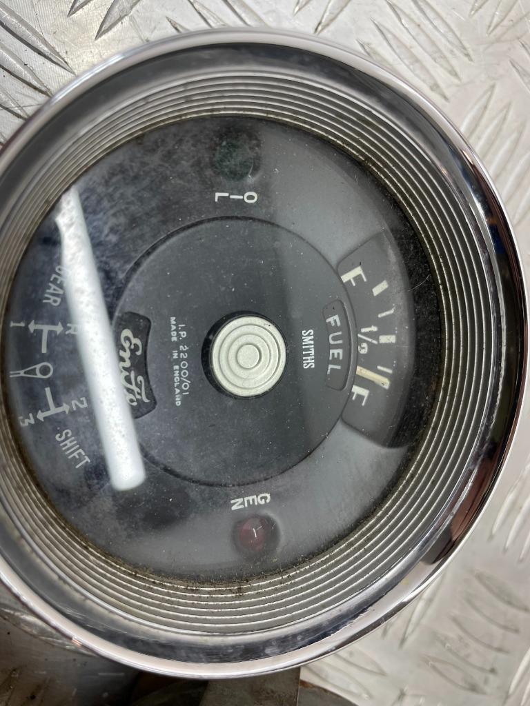 FORD POPULAR 100E 107E SET OF SPEEDO AND FUEL AND GEAR SHIFT GAUGES ...