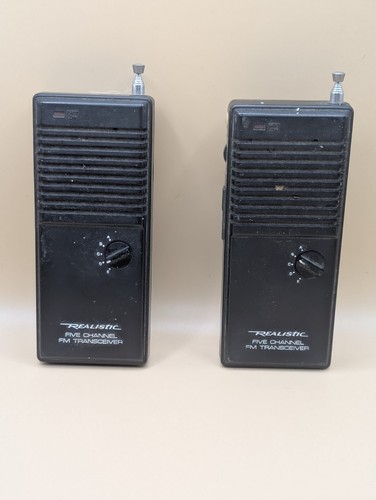 VINTAGE RETRO !! REALISTIC FM TRANSCEIVER WALKIE TALKIES | eBay