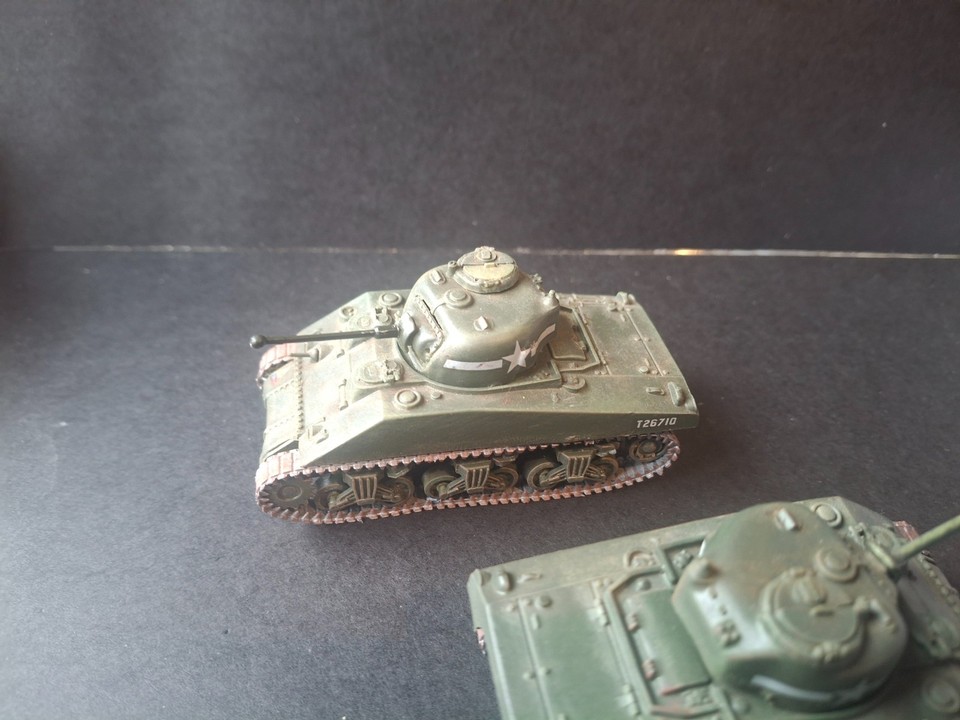 Airfix 1/72 WW2 US M4 Sherman Tanks x 2 Made & Painted Model kits | eBay UK