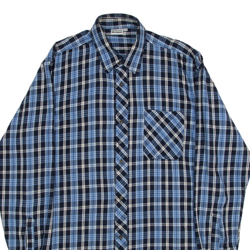 BREMO Mens Shirt Blue Check Long Sleeve L | eBay