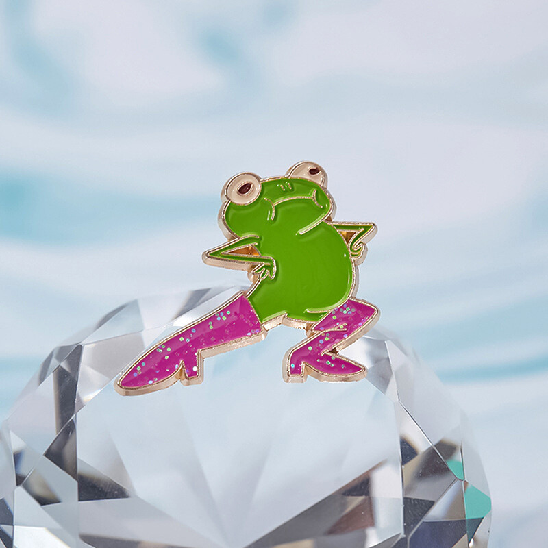 Cool Funny Frog Enamel Pins Brooches Cartoon Animal Kids Friends ...