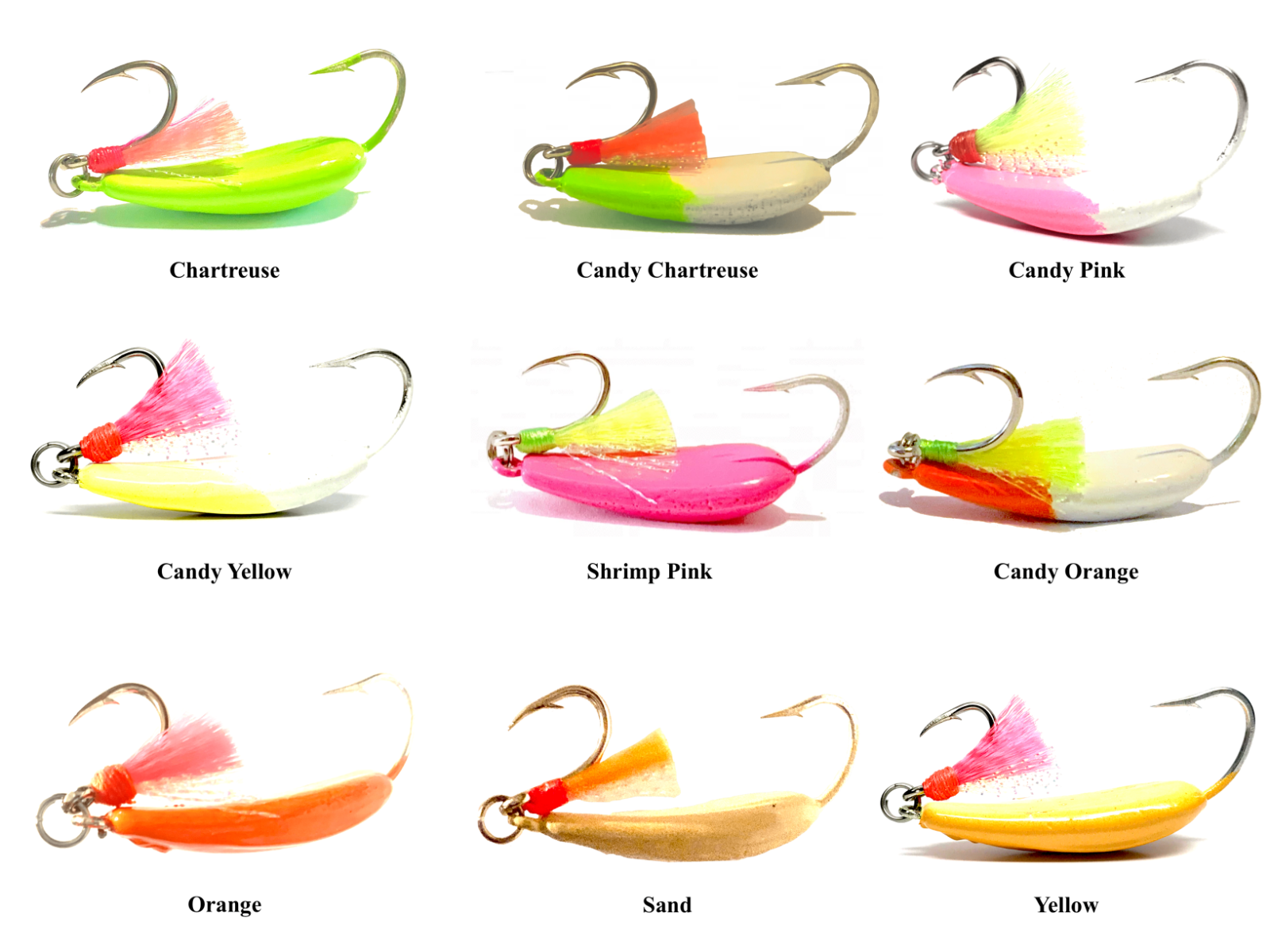 2PK Ringed Pompano Goofy Jigs Various Colors With Teaser 1/4, 3/8, 1/2 ...