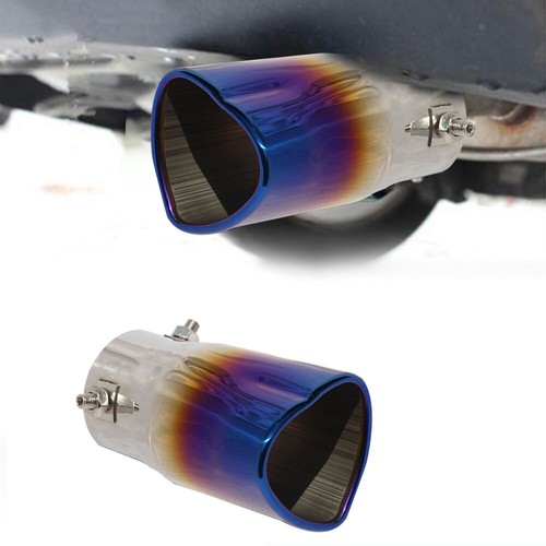 Heart Shaped Auto Stainless Steel Burnt Blue Rear Exhaust Pipe Tail ...