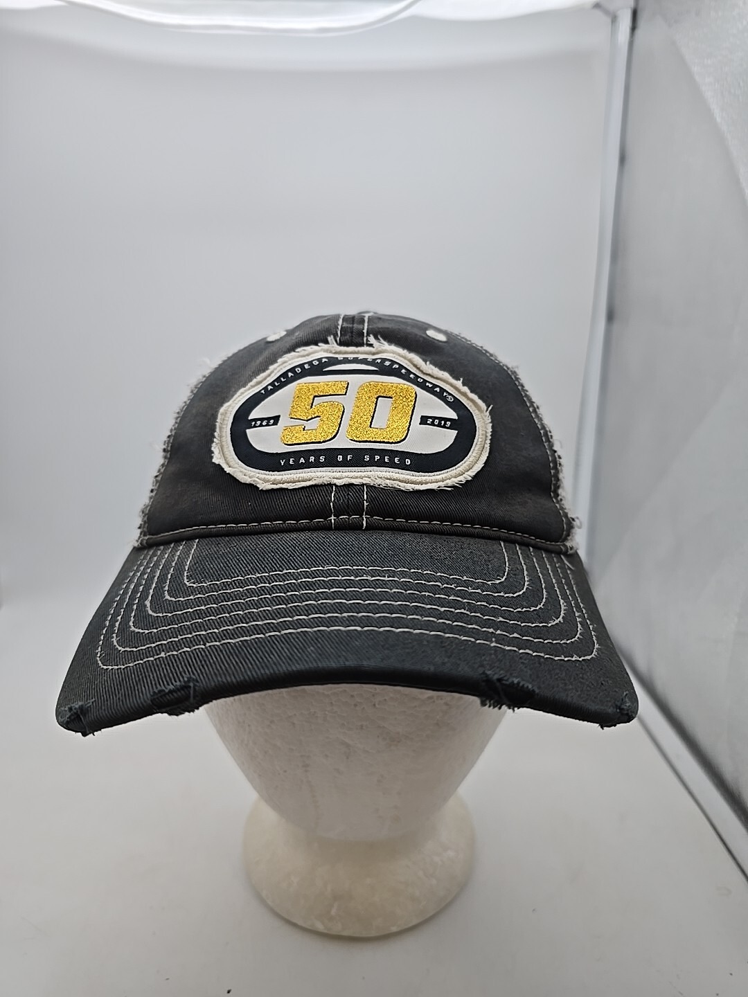 Faded Black Nascar 50 Years of Speed Trucker Mesh Sna… - Gem