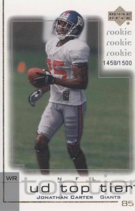 2001 Upper Deck UD Top Tier - Rookie Jonathan Carter #256 /1500 (RC ...
