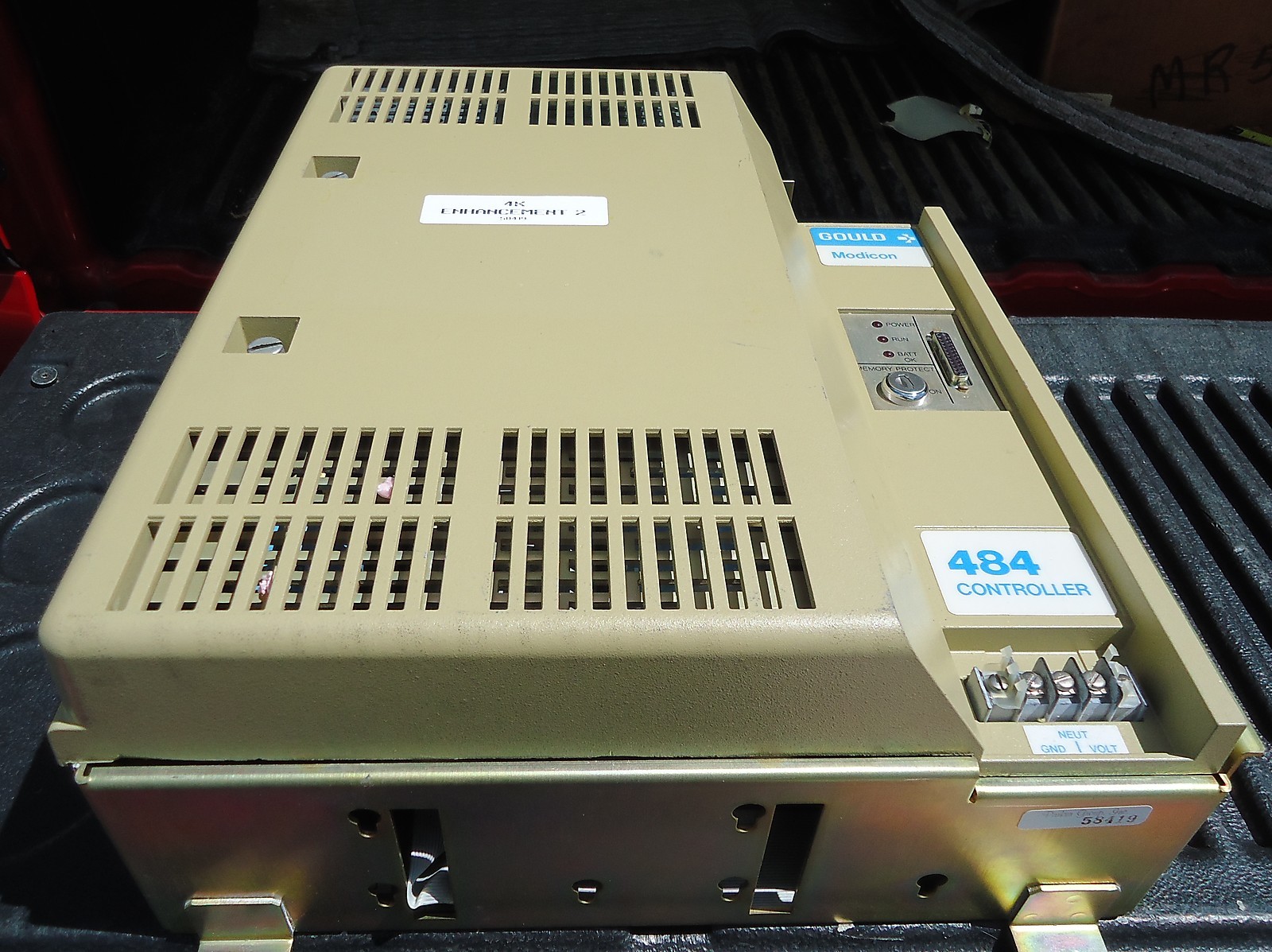 MODICON GOULD 484 CONTROLLER 4K ENHANCEMENT 2 #58419 M/N 0484-265, 110 ...