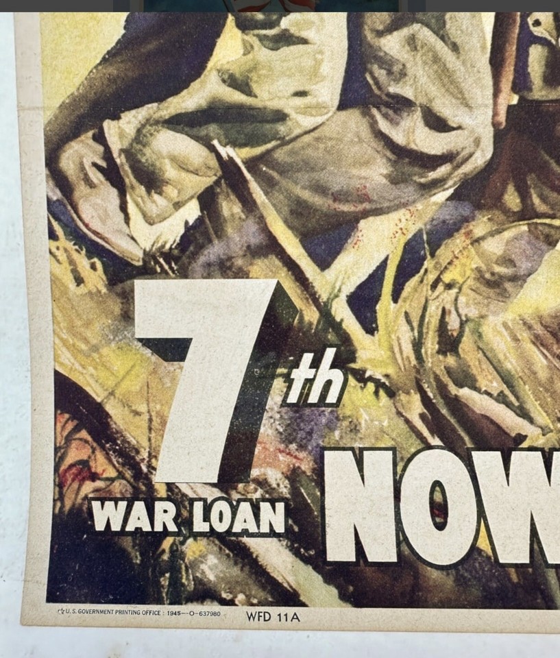 ORIGINAL. WW2 US propaganda poster Now All Together 7th War Loan | eBay