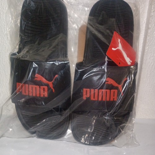 Brand New PUMA Cool Cat 2.0 Men's Slides Size 10 Black/Red Logo | eBay