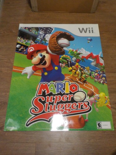 Mario Super Sluggers Nintendo Wii Promotional Poster 22x28 | eBay