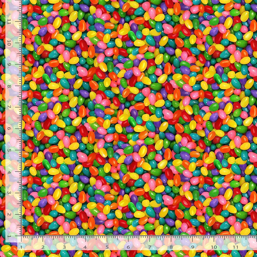 Easter Fabric | Packed Rainbow Jelly Bean Print | Timeless Treasures ...