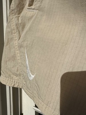 Beige and white Women's Nike Swishy Shorts Size Large | eBay