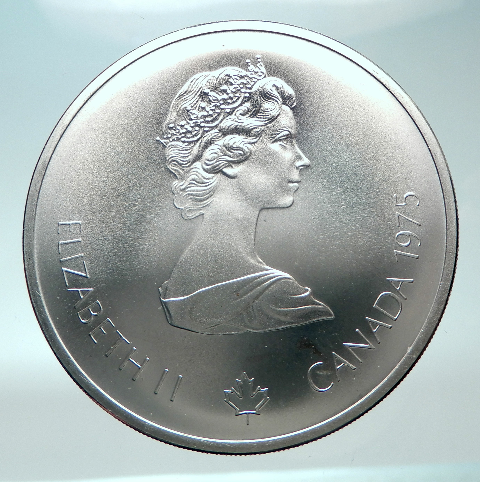 1975 CANADA Queen Elizabeth II Olympics Montreal SHOT PUT Silver $10 ...