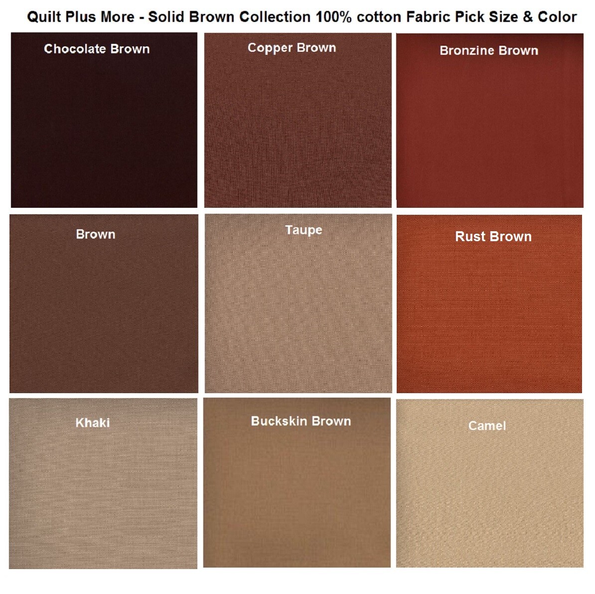 Khaki Color Chart Fabric