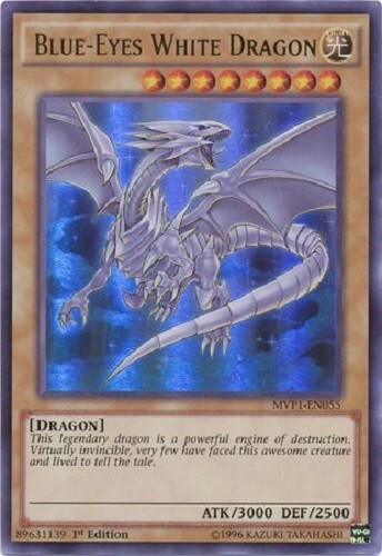 * BLUE-EYES WHITE DRAGON * 1ST EDITION HOLOGRAPHIC (ALT ART) MVP1-EN055 ...