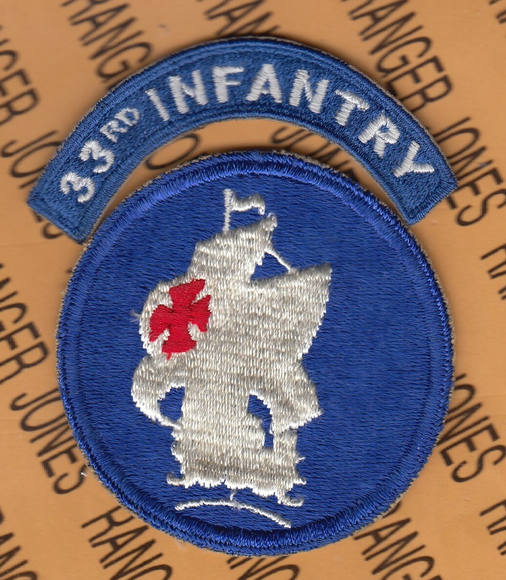 33rd Infantry Regimental Combat Team RCT w/ Caribbean 3.25" tab patch ...