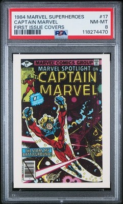 1984 MARVEL SUPERHEROES FIRST ISSUE COVERS #17 CAPTAIN MARVEL PSA 8 | eBay