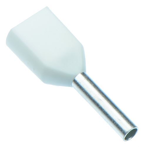 White 0.5mm Twin Cord End Ferrule - Pack of 100 | eBay