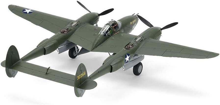 TAMIYA 1/48 No.120 LOCKHEED P-38 F/G Lightning Fighter Plastic Model ...