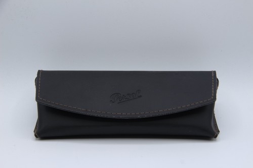 NEW PERSOL BROWN LEATHER AUTHENTIC EYEWEAR EYEGLASSES GLASSES CASE ONLY ...