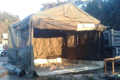 USGI MILITARY ARMY TENT- MODULAR COMMAND POST SYSTEM #483 W/ FLOOR-11 x ...