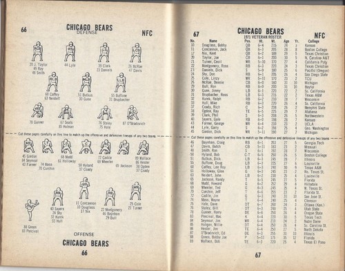 1971 AFC NFC Pro Football Guide, player rosters, scores, all-pro teams ...