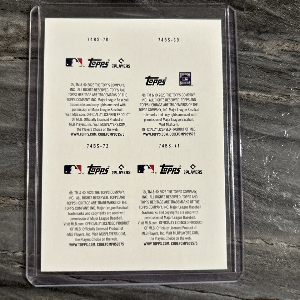 2023 Topps Heritage 1974 Stamps Insert Tom Seaver Pete Alonso Lindor ...