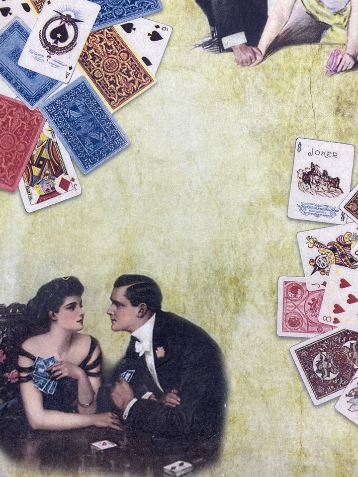 Rice Paper for decoupage, casino, playing cards, vintage, deck, cards ...