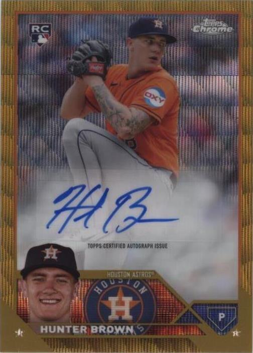 2023 Topps Chrome Update Series - Autographs Hunter Brown #AC-HB Gold ...