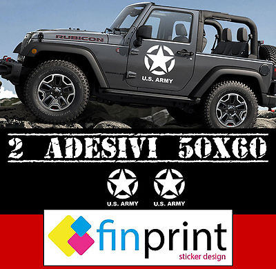 Adesivi STELLA MILITARE US ARMY STICKER FUORISTRADA 4X4 JEEP TUNING ...