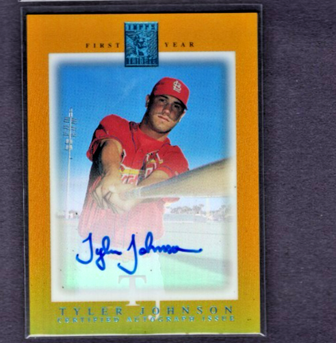 2003 TOPPS TRIBUTE GOLD REFRACTOR ROOKIE AUTO MINT #109 TYLER JOHNSON ...