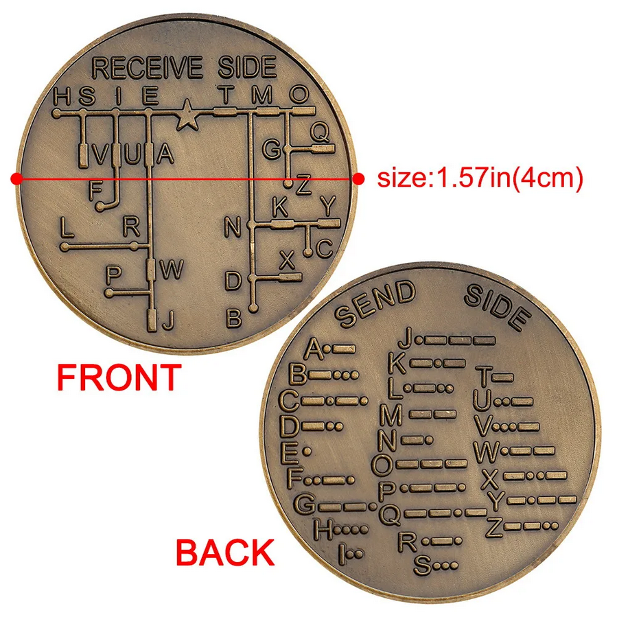 Morse Code Translator Challenge Coin Collectable Survival Radio ...