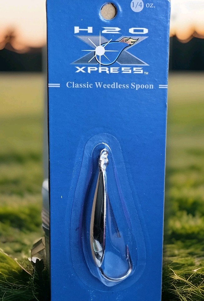 H20 Express LOT of 3 Classic Weedless Spoon - Chrome 1/4 oz., New Pkg ...
