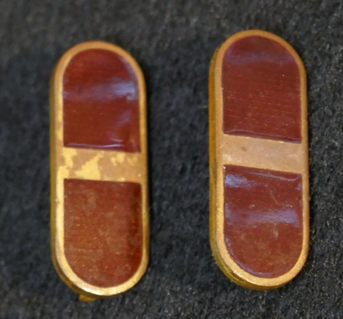 WWII US Army Warrant Officers Bars Rank Insignia PAIR Pin-Back Enamel ...
