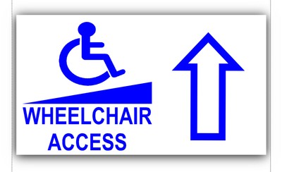 Wheelchair Access Entry Stickers Sign Disabled Disability Mobility ...
