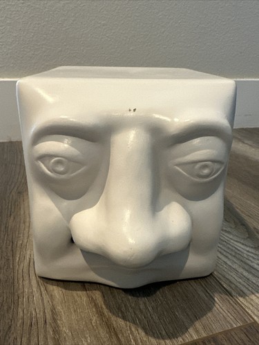 Vintage Pottery Ceramic Nose Shaped Tissue Dispenser Box Cover White | eBay