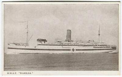HMAT WARILDA, HOSPITAL SHIP, ADELAIDE STEAMSHIP CO - Military Shipping ...