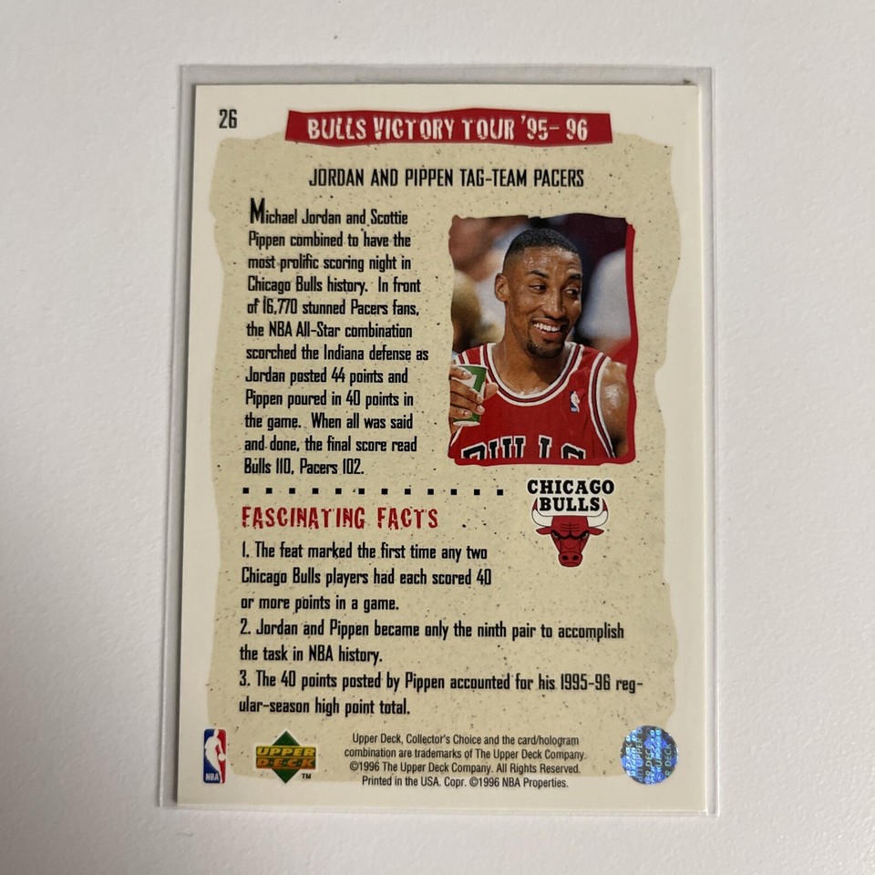 1996-97 Collector's Choice Bulls Victory Tour Michael Jordan Chicago ...