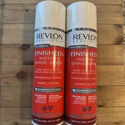 Lot of 2 Revlon FINISHEEN Instant Shine Spray JUMBO Can 18.5 Fl Oz | eBay
