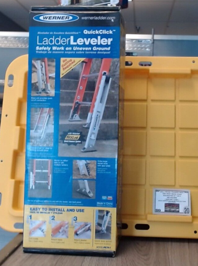 Werner PK70-1 Ladder Leveler Quick Click With 2 Base Units 413001064764 ...