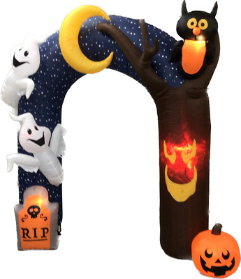 8ft Gemmy Airblown Inflatable Prototype Halloween Tree Scene Arch ...